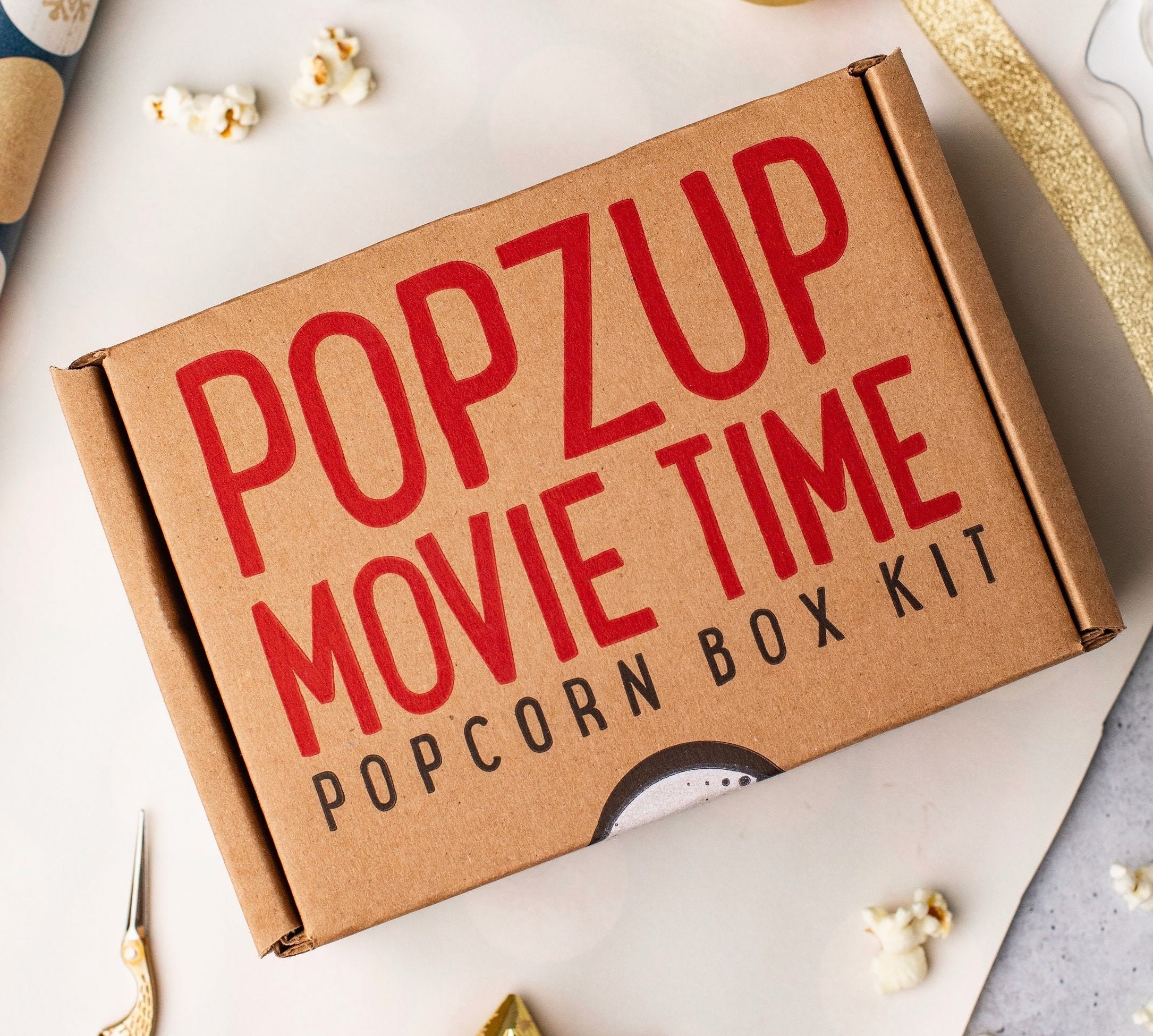 MOVIE TIME POPCORN Kit - (real Butter Microwave Popcorn) - Etsy