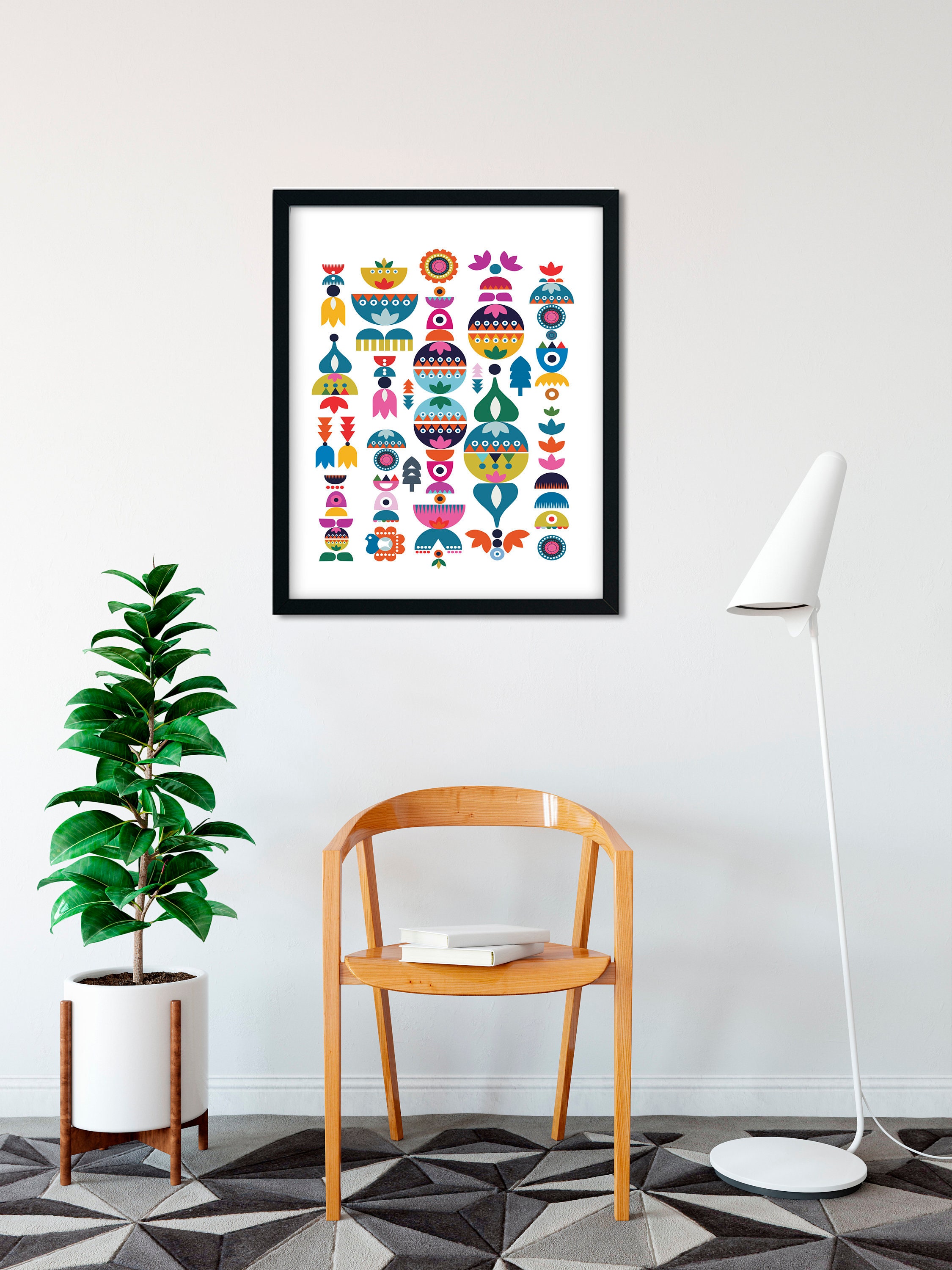 Scandinavian Inspired Print Nordic Art Folk Print Art - Etsy