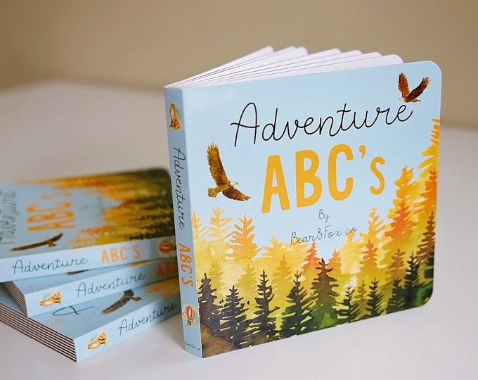 Adventure Abc's Board Book: Watercolor Nursery Decor - Etsy