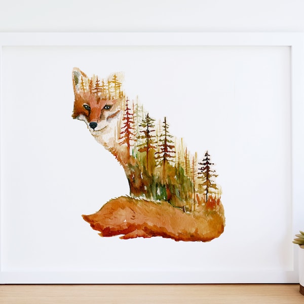 Fox Print - Etsy