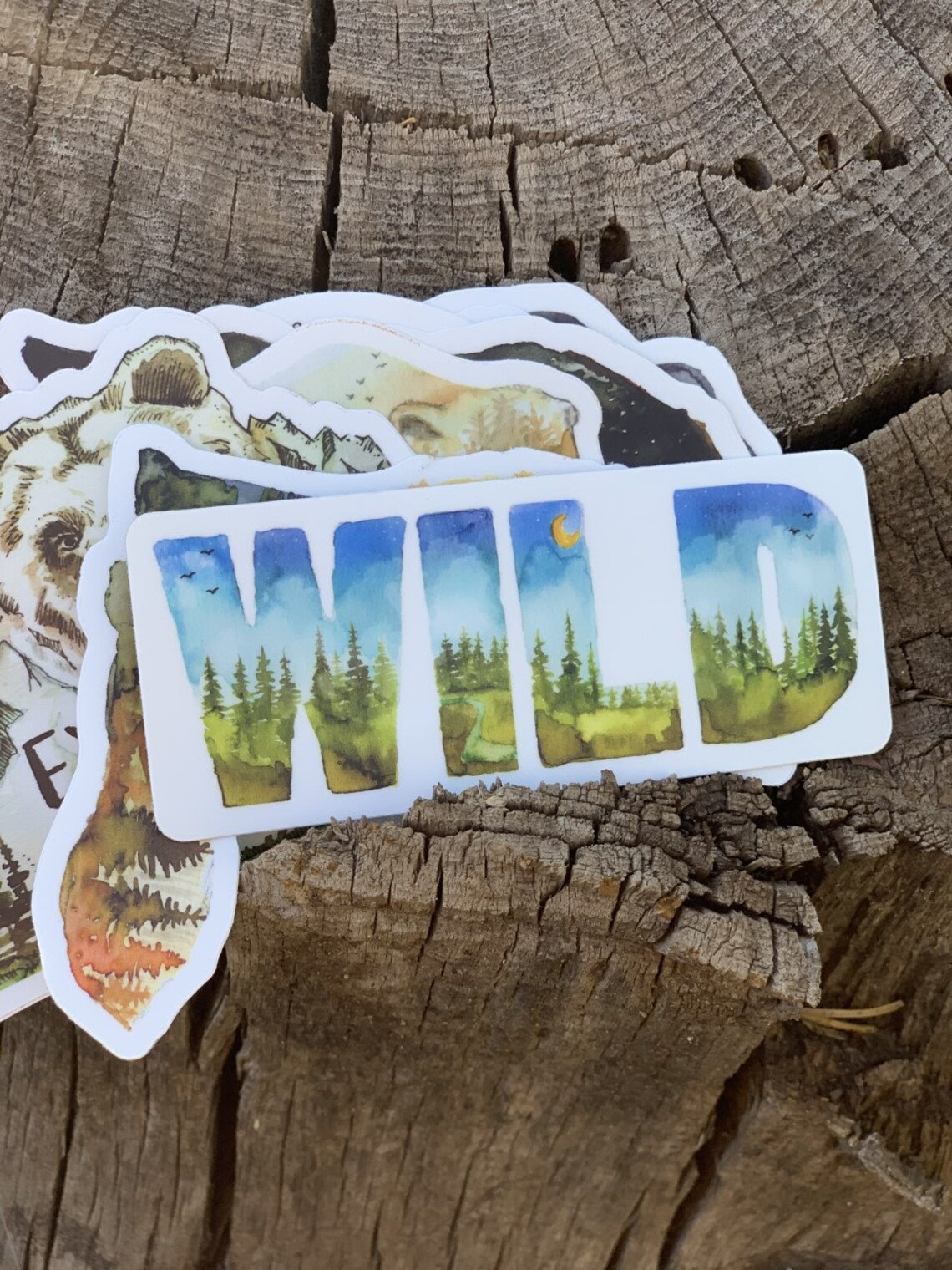 Wild Sticker Outdoors Sticker Adventure Sticker Forest - Etsy