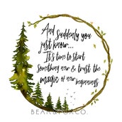 Inspirational Quote, Forest Art, Watercolor Art Print, Magic Quote ...