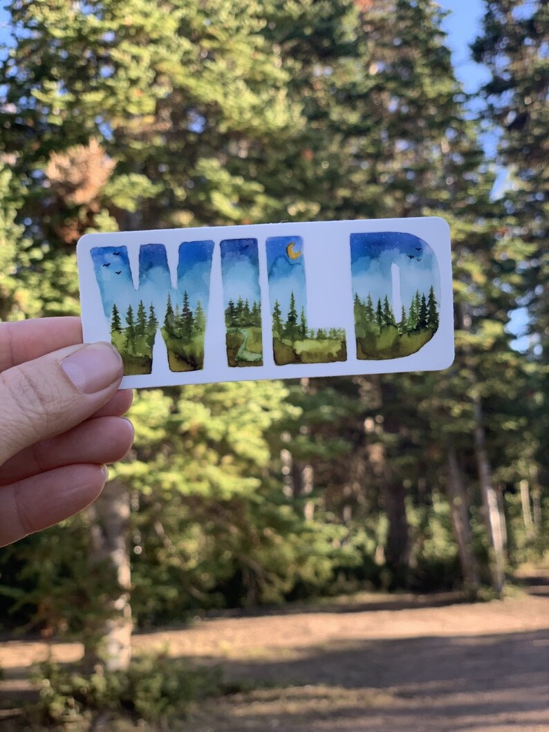 Wild Sticker Outdoors Sticker Adventure Sticker Forest - Etsy