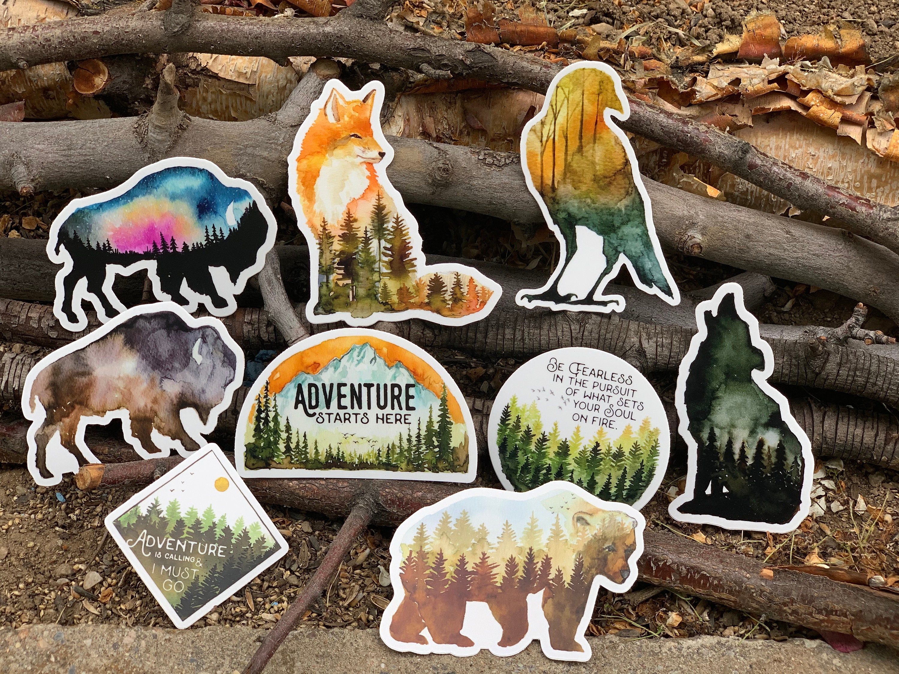 Adventure Sticker Adventure Starts Here Outdoors Stickers | Etsy