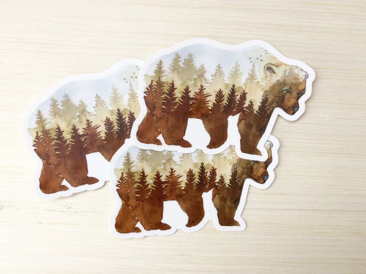 Bear Sticker Animal Sticker Laptop Sticker Woodland - Etsy