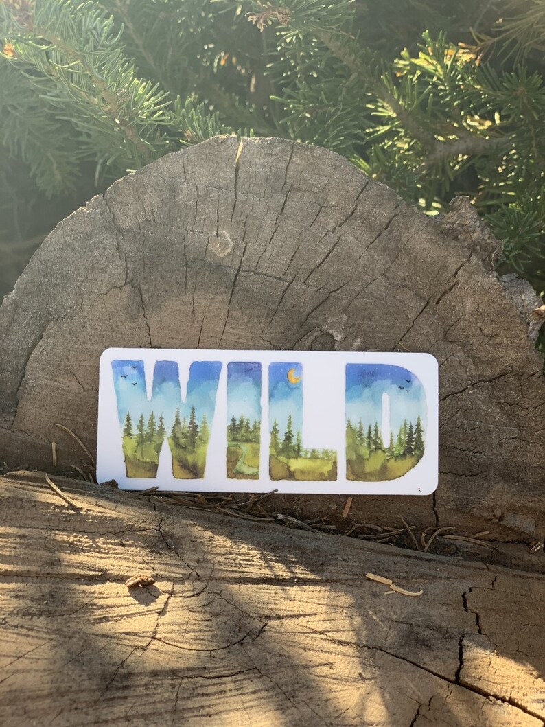 Wild Sticker Outdoors Sticker Adventure Sticker Forest - Etsy