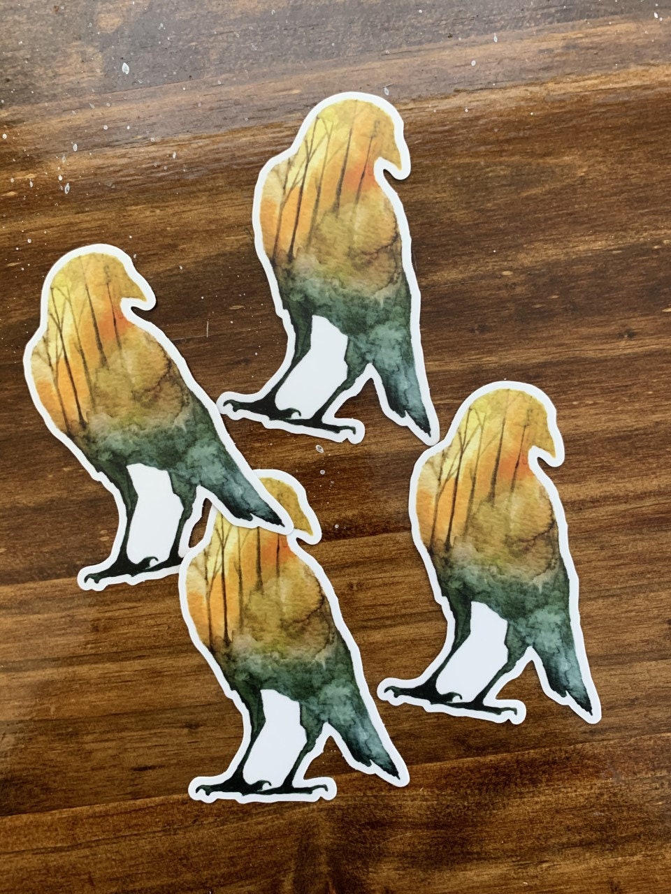 Raven Sticker Woodland Sticker Animal Sticker Bird Sticker - Etsy