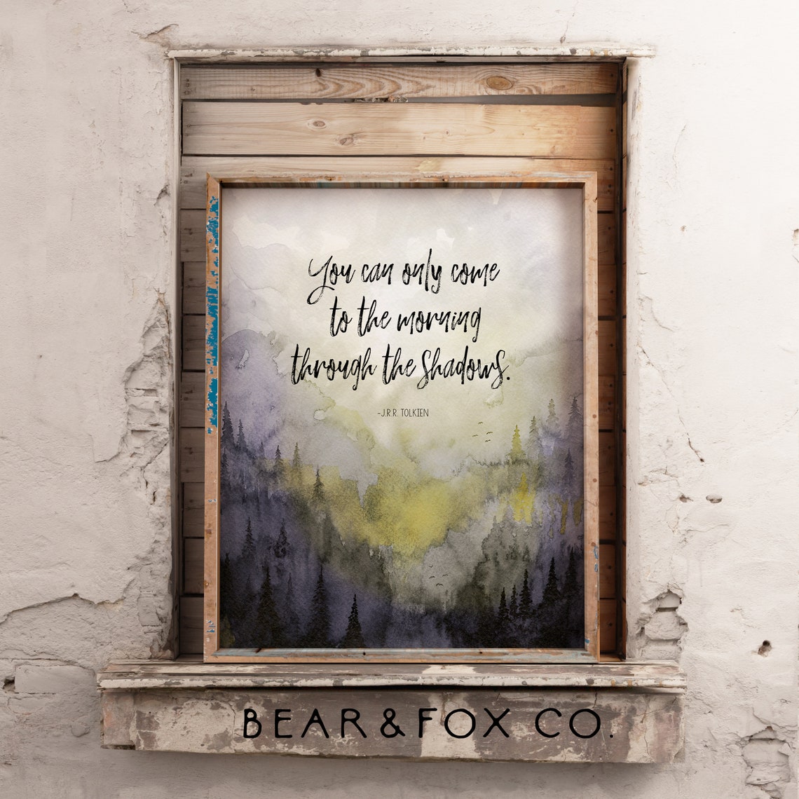 Jrr tolkien quote jrr tolkien print watercolor wall art | Etsy