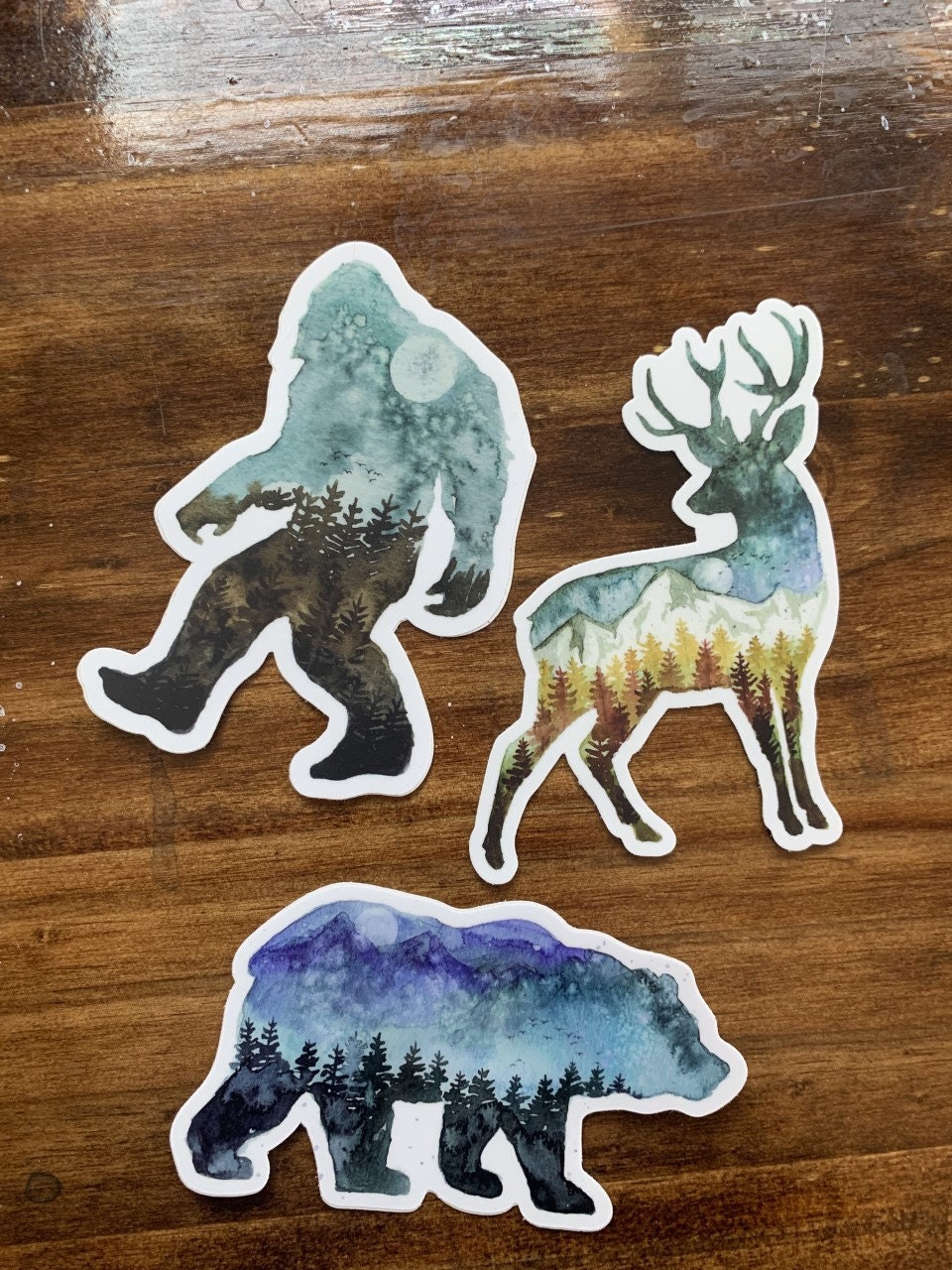 Deer Sticker, Outdoor Sticker, Adventure Sticker, Watercolor Sticker ...