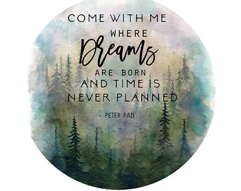 Inspirational Quote Forest Art Watercolor Art Print Magic - Etsy