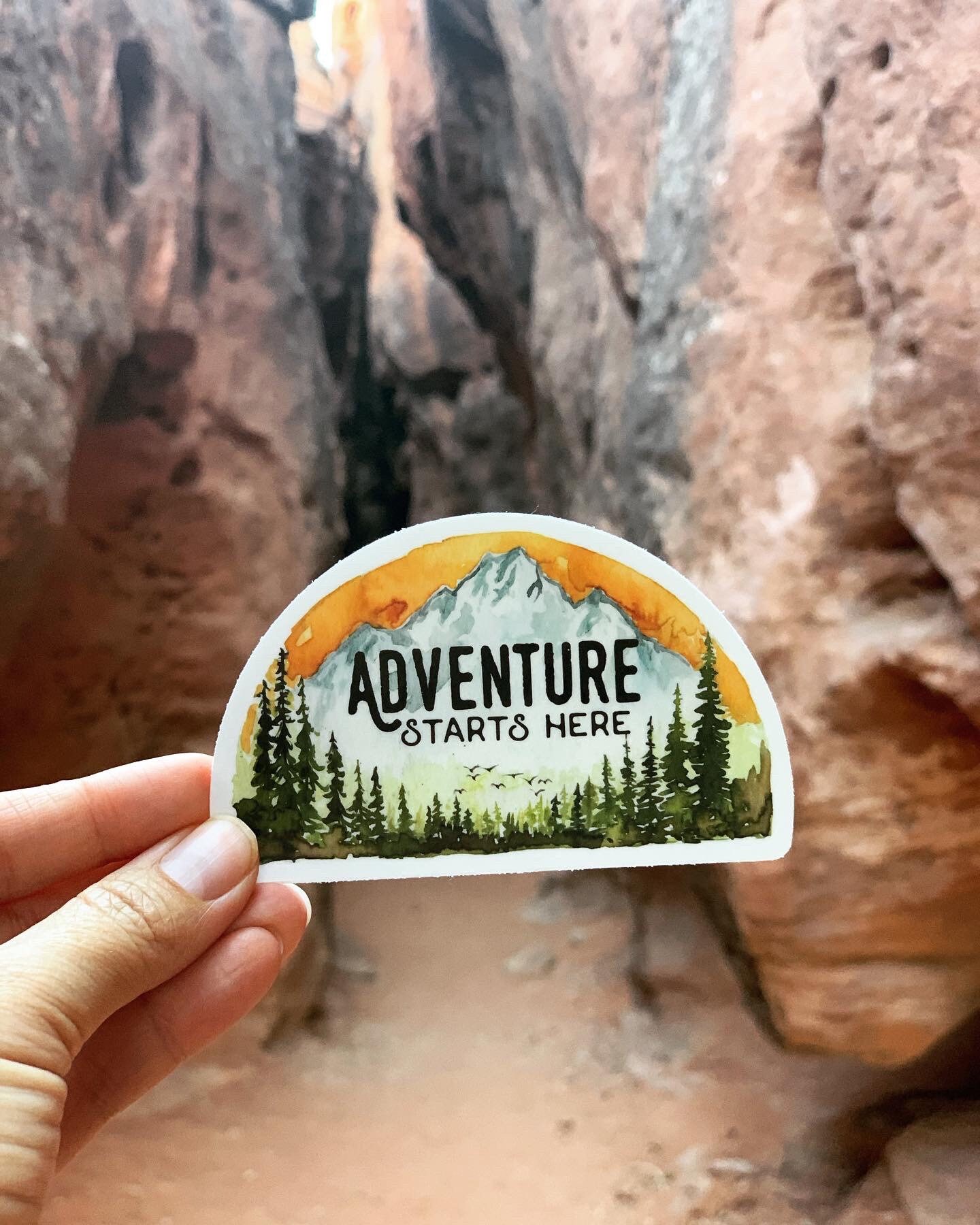 Adventure Sticker Adventure Starts Here Outdoors Stickers | Etsy