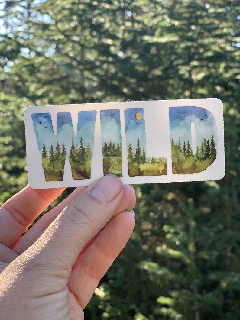 Wild Sticker Outdoors Sticker Adventure Sticker Forest - Etsy