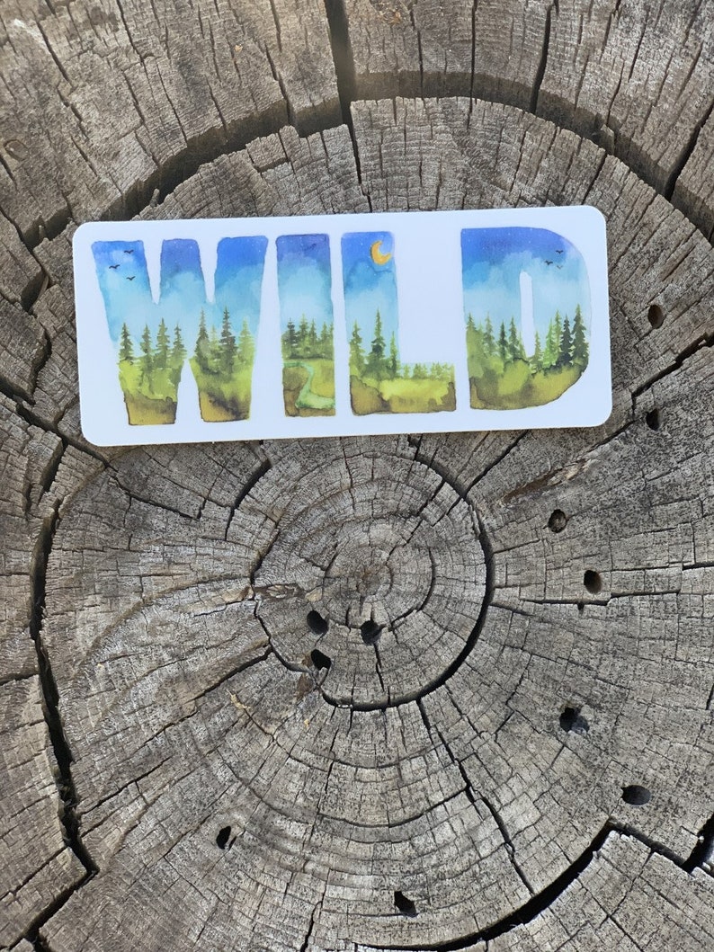 Wild Sticker Outdoors Sticker Adventure Sticker Forest - Etsy