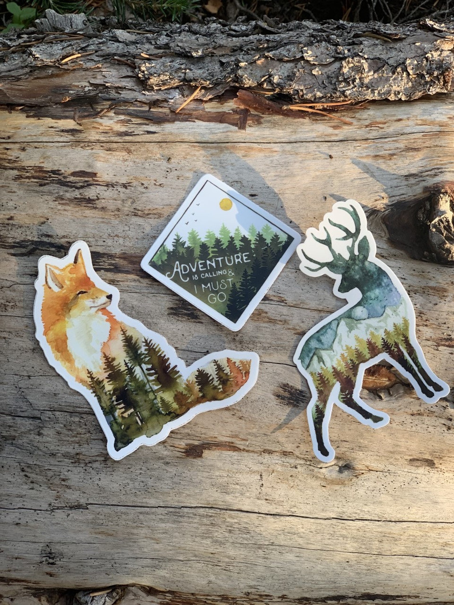 Deer Sticker Outdoor Sticker Adventure Sticker Watercolor | Etsy
