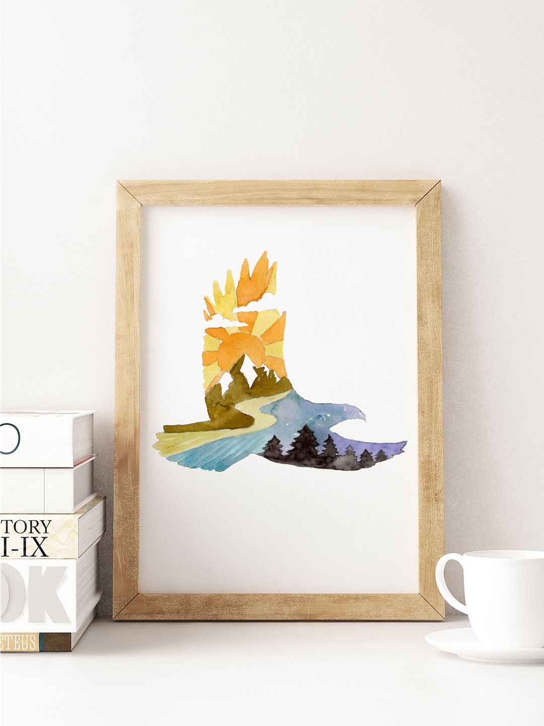 Eagle Art Print, Adventure Outdoor Print, Flying Eagle Print ...