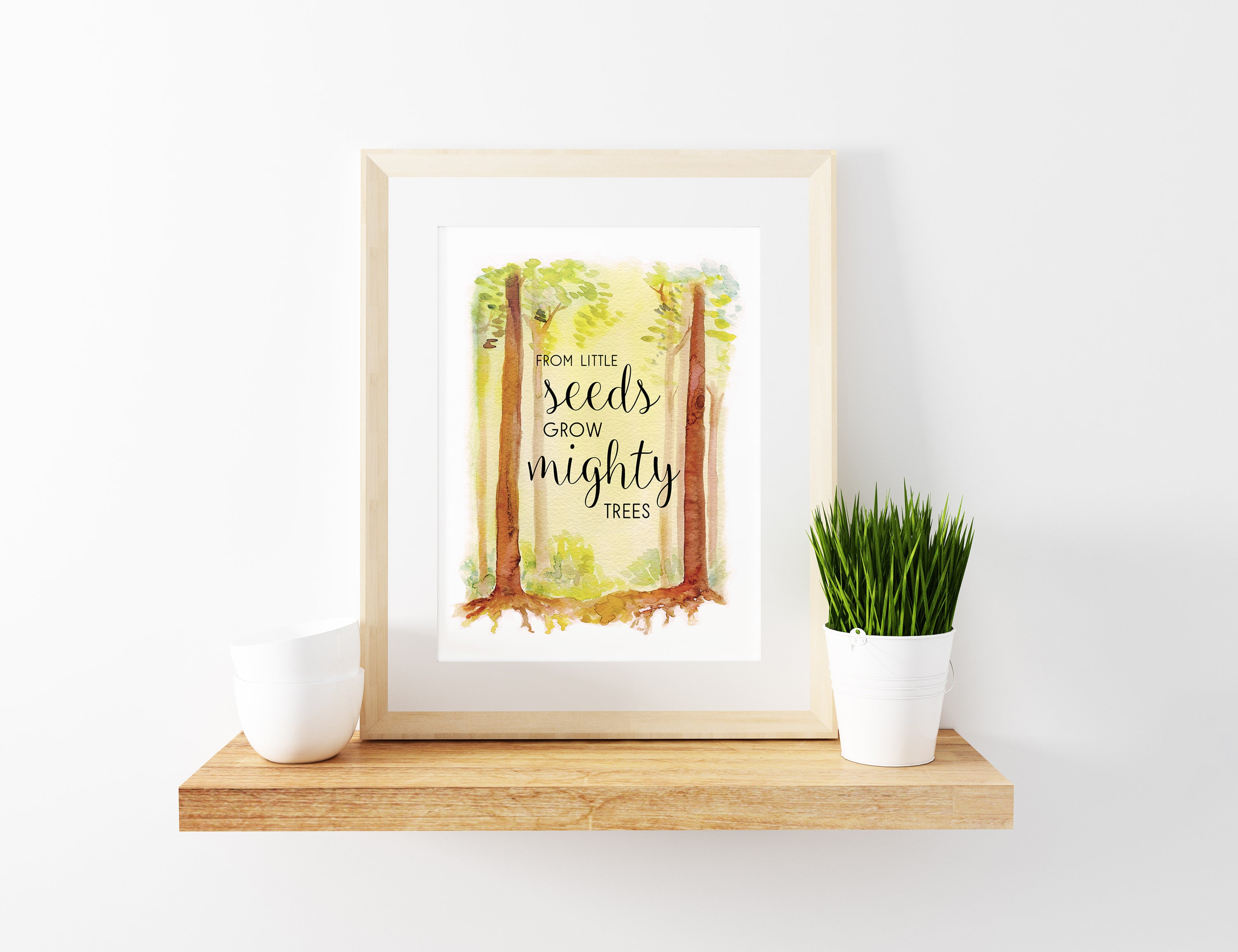 From Little Seeds Grow Mighty Trees Nursery Wall Art Nursery - Etsy