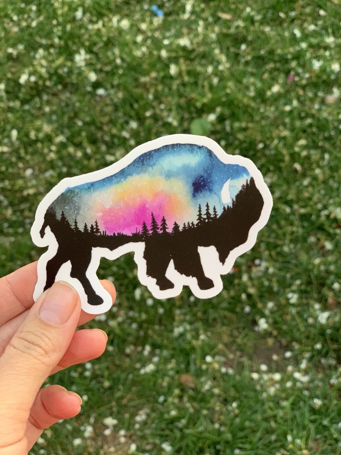 Buffalo Sticker Bison Sticker Boho Nursery Buffalo | Etsy