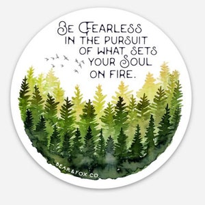 Outdoors Stickers, Be Fearless Sticker, Adventure Sticker, Water Bottle ...