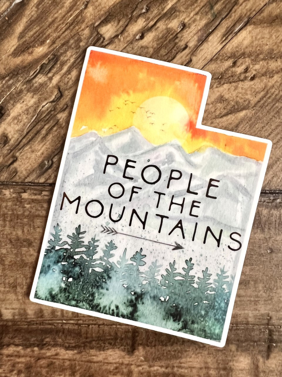 Utah Sticker, Outdoor Sticker, People of the Mountains Sticker, State ...