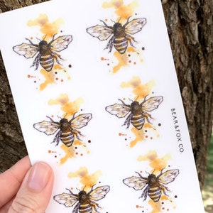Bee Stickers, Bee Planner Sticker, Small Bee Stickers, Bumblebee ...