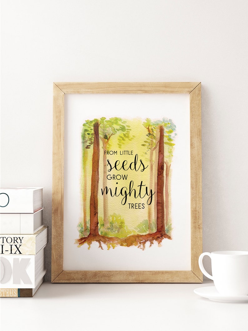 From Little Seeds Grow Mighty Trees Nursery Wall Art Nursery - Etsy