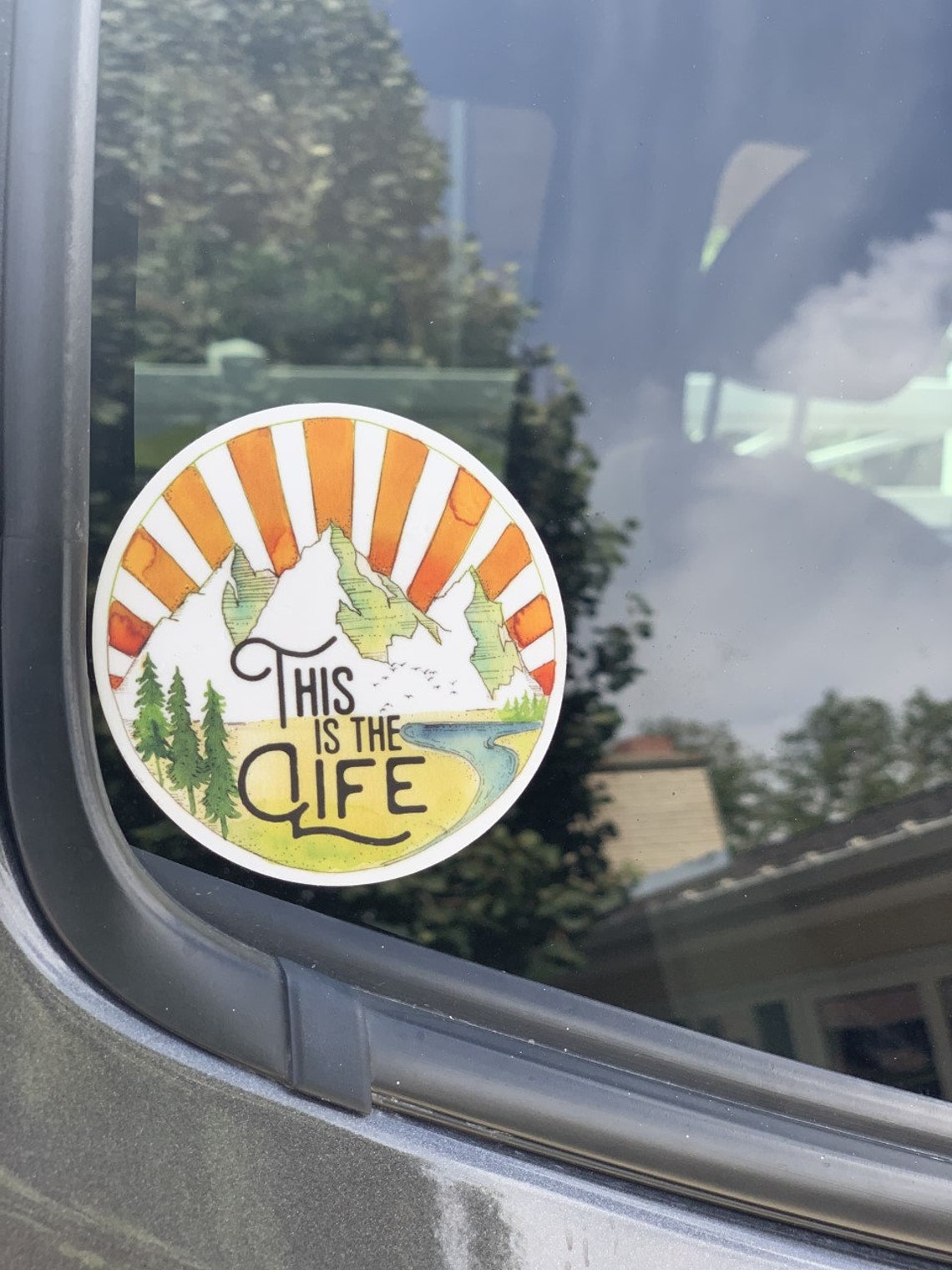 Mountain Sticker Mountain Vinyl Sticker Water Bottle | Etsy