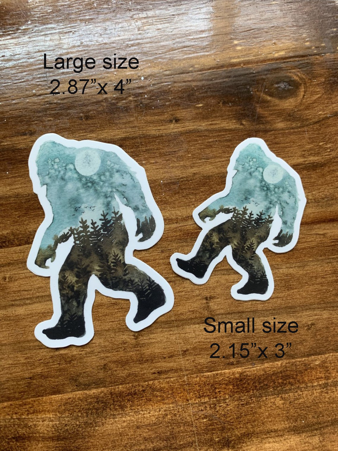 Big Foot Sticker Sasquatch Sticker Waterbottle Sticker - Etsy
