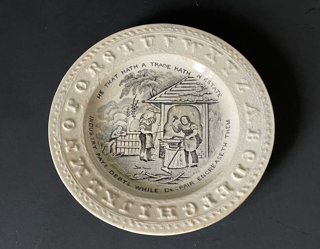 Antique ABC Plate - Etsy