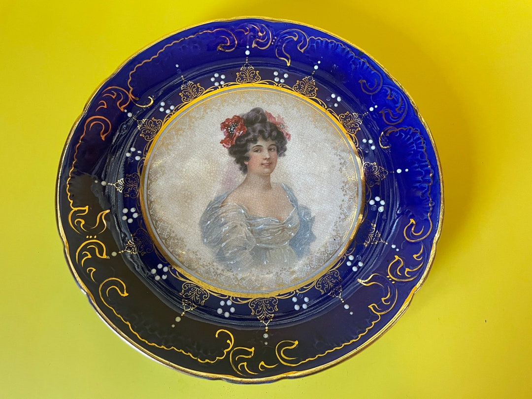 Antique Royal La Belle Portrait Plate - Etsy