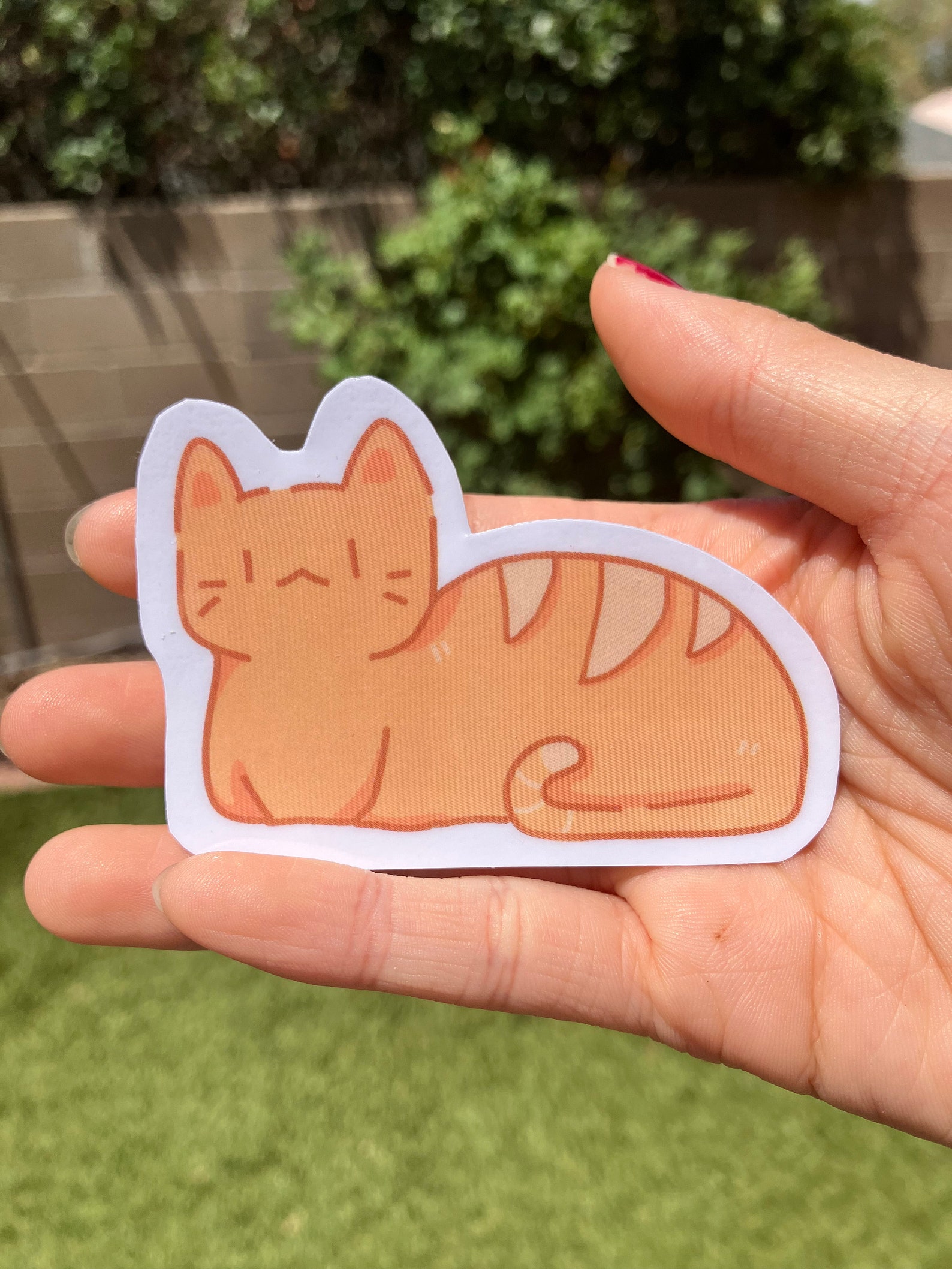 Orange Cat Loaf Sticker // Waterproof Cute Bread - Etsy