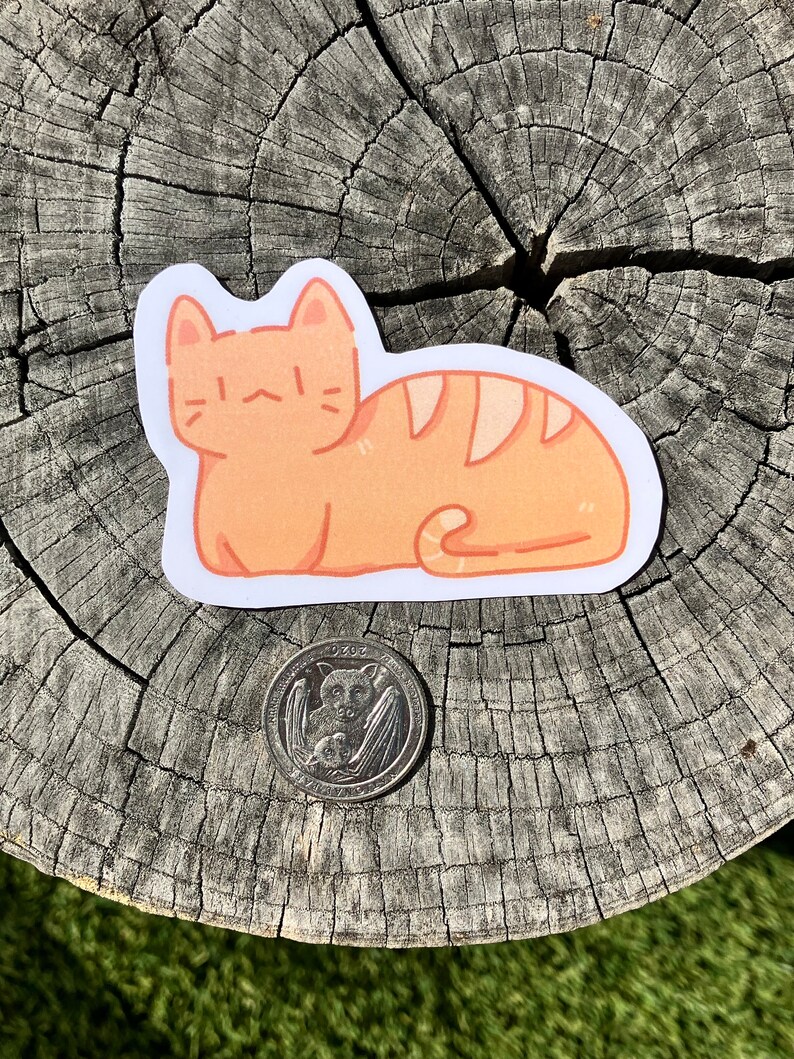 Orange Cat Loaf Sticker // Waterproof Cute Bread - Etsy