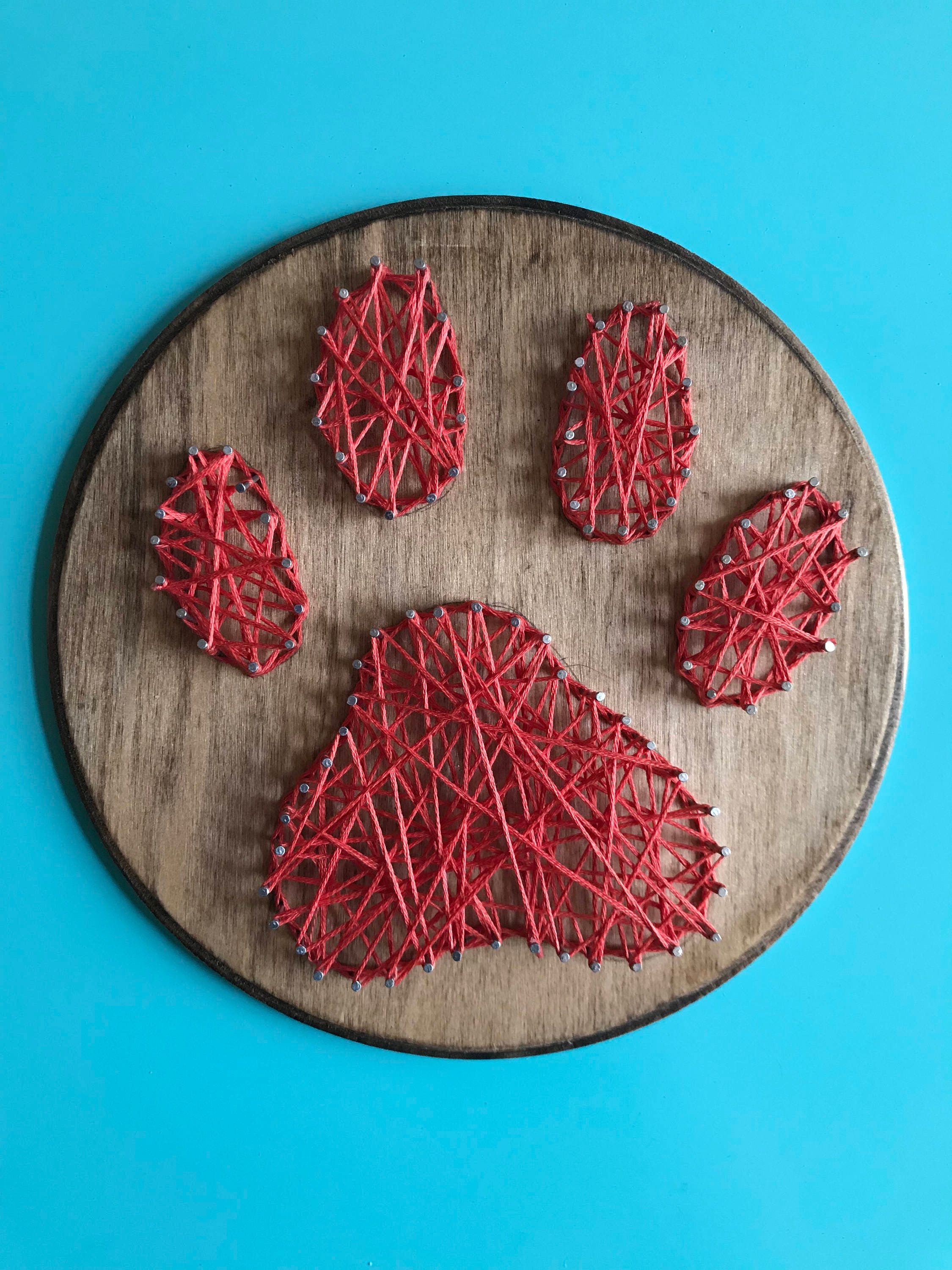 Paw Print String Art - Etsy UK