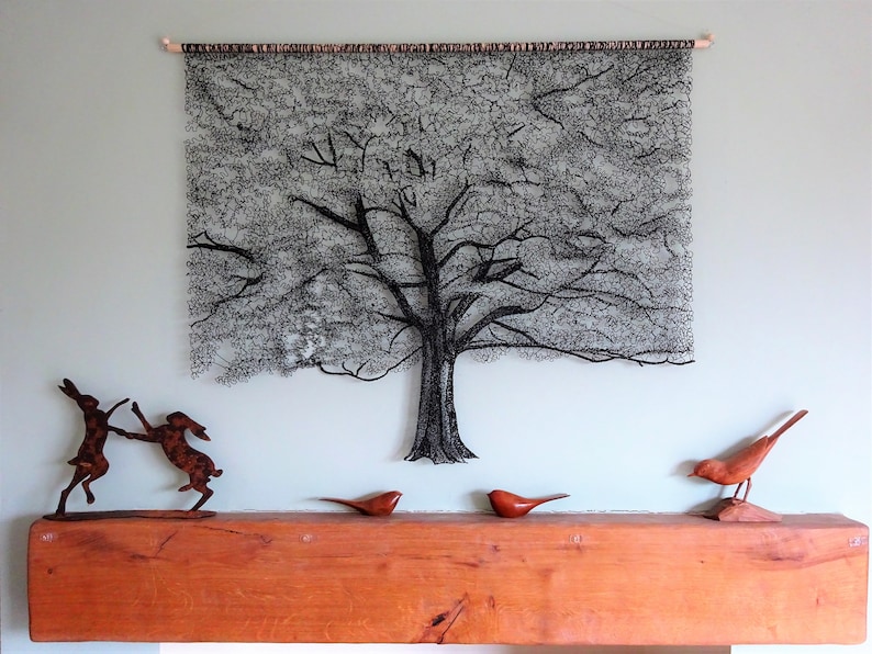Tree Wall Art Wall Hanging 3D Pen Drawing Lace Tapestry - Etsy UK