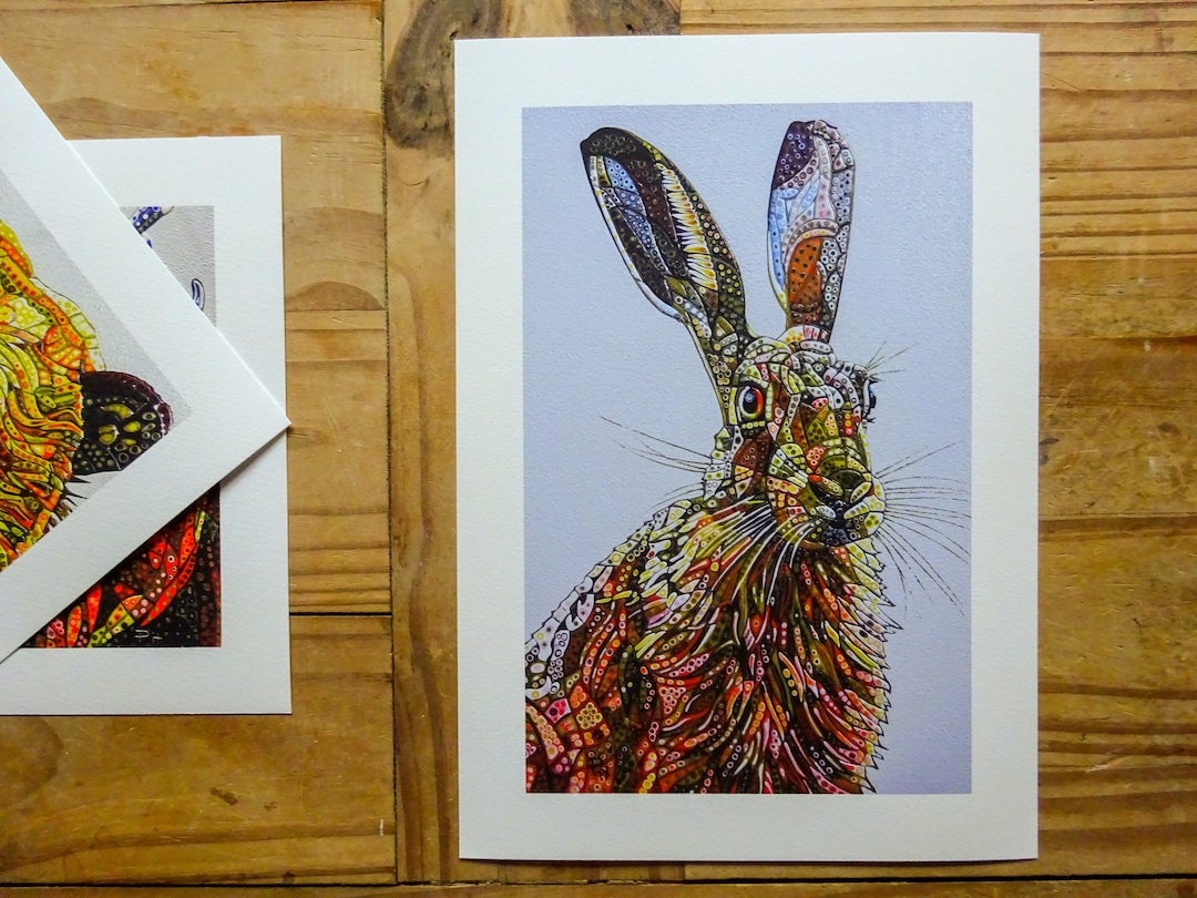 Abstract Hare Giclee Fine Art Print. Quality A4 Print From an - Etsy