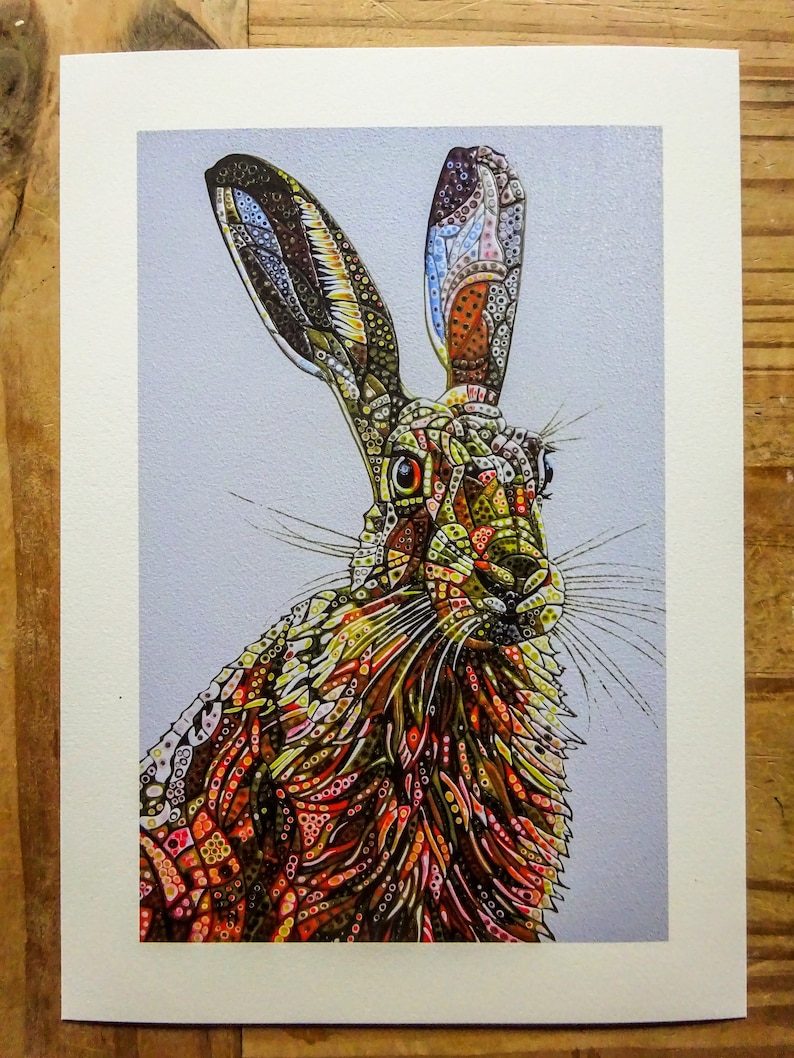 Abstract Hare Giclee Fine Art Print. Quality A4 Print From an - Etsy