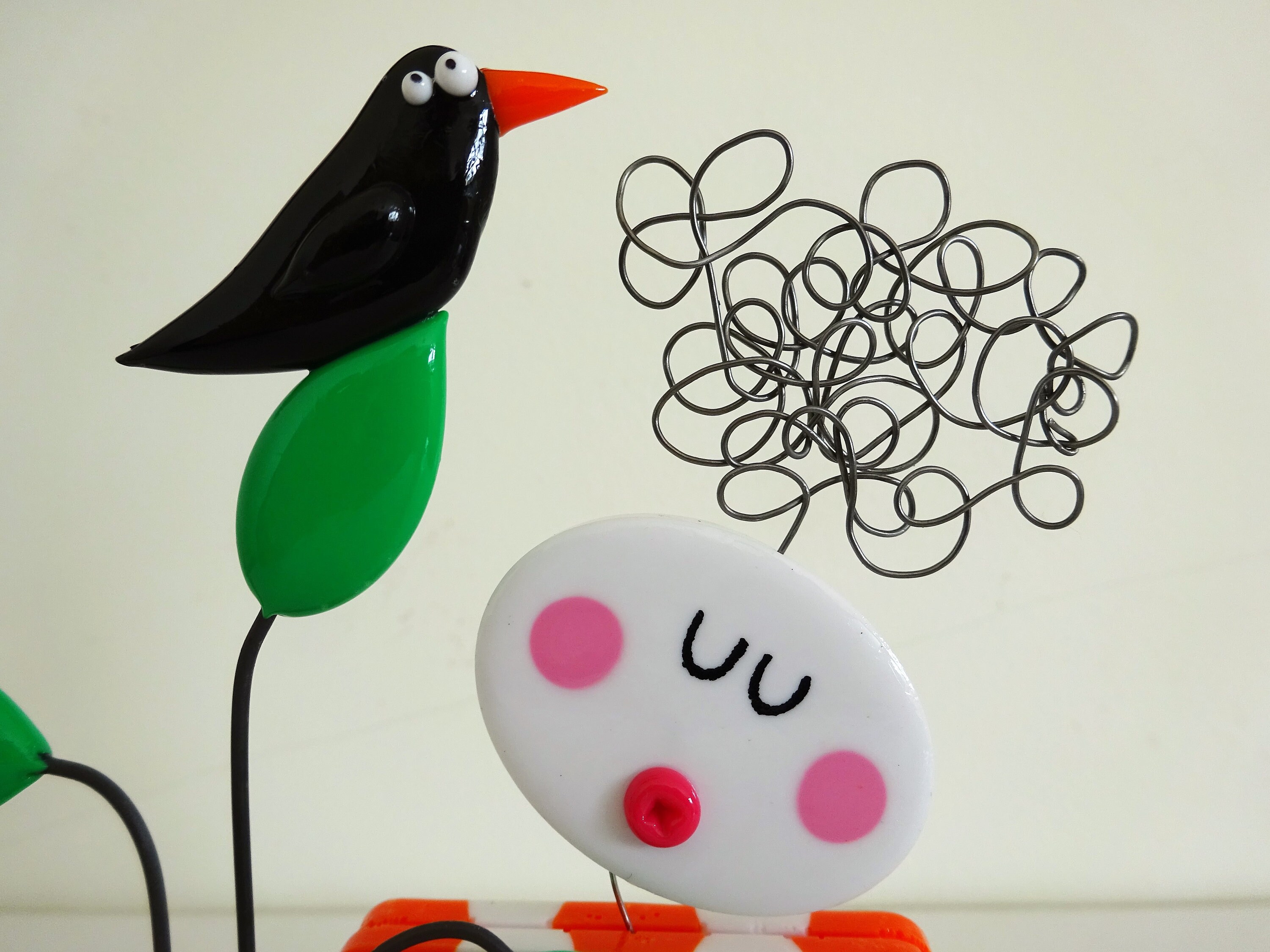 Cute Figurine Ornament With Bird. Girl and Bird Sculpture. - Etsy