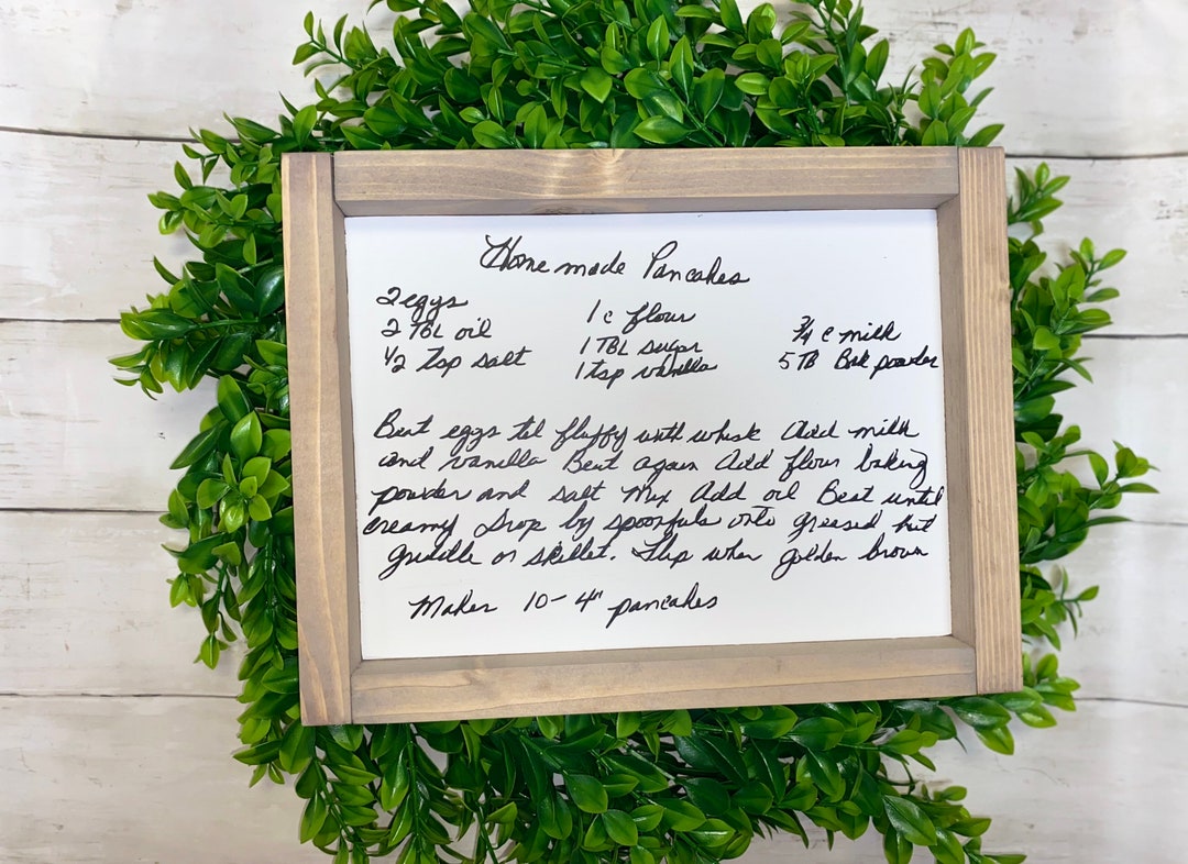 Handwritten Recipe Sign Family Recipe Signs Handwritten - Etsy