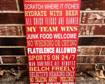 Football Man Cave Sign - Etsy