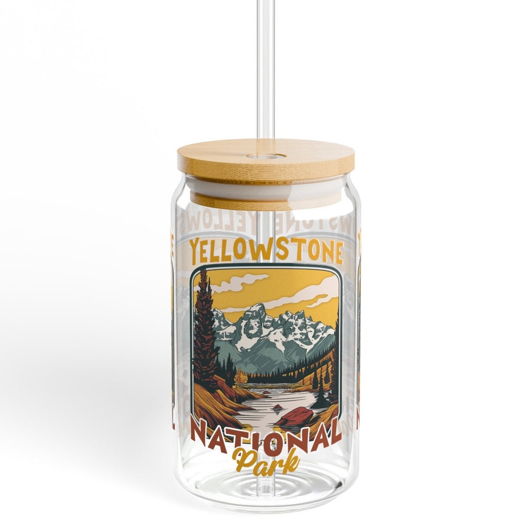 Yellowstone National Park Sipper Glass, 16oz - Etsy
