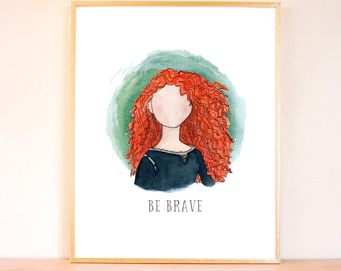 Disney Princess Merida Watercolor Painting, Disney Brave Art, Disney ...