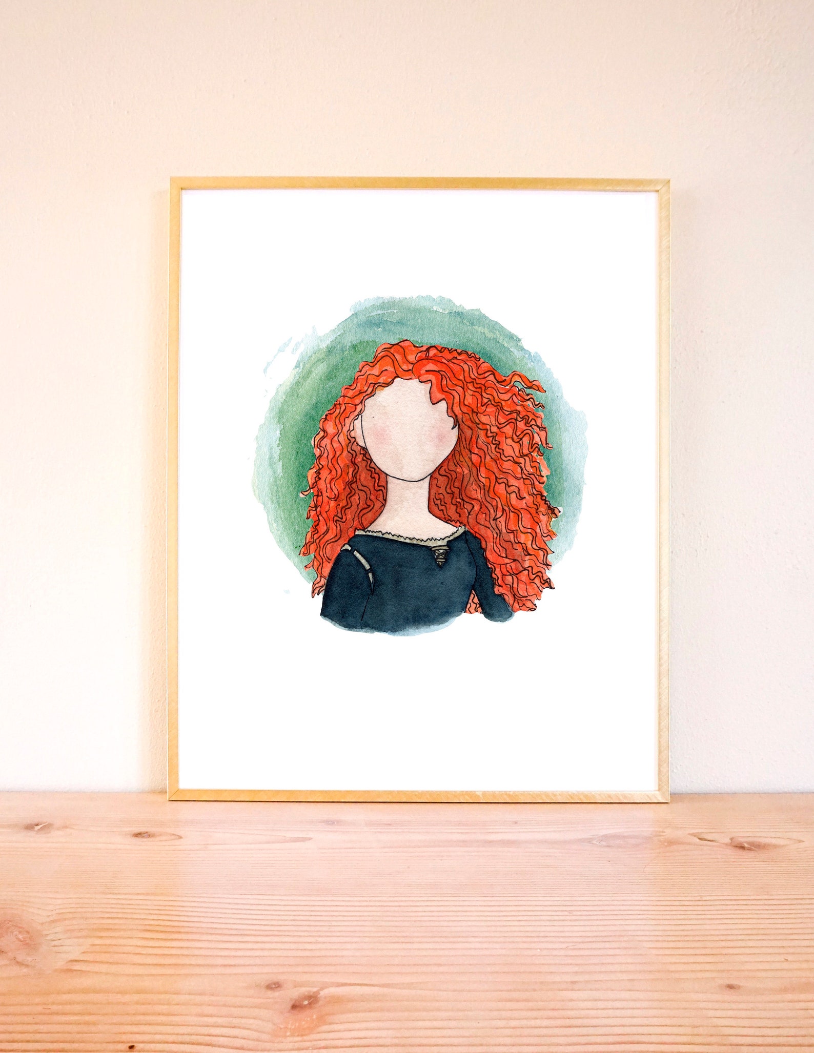 Disney Princess Merida Watercolor Painting, Disney Brave Art, Disney ...
