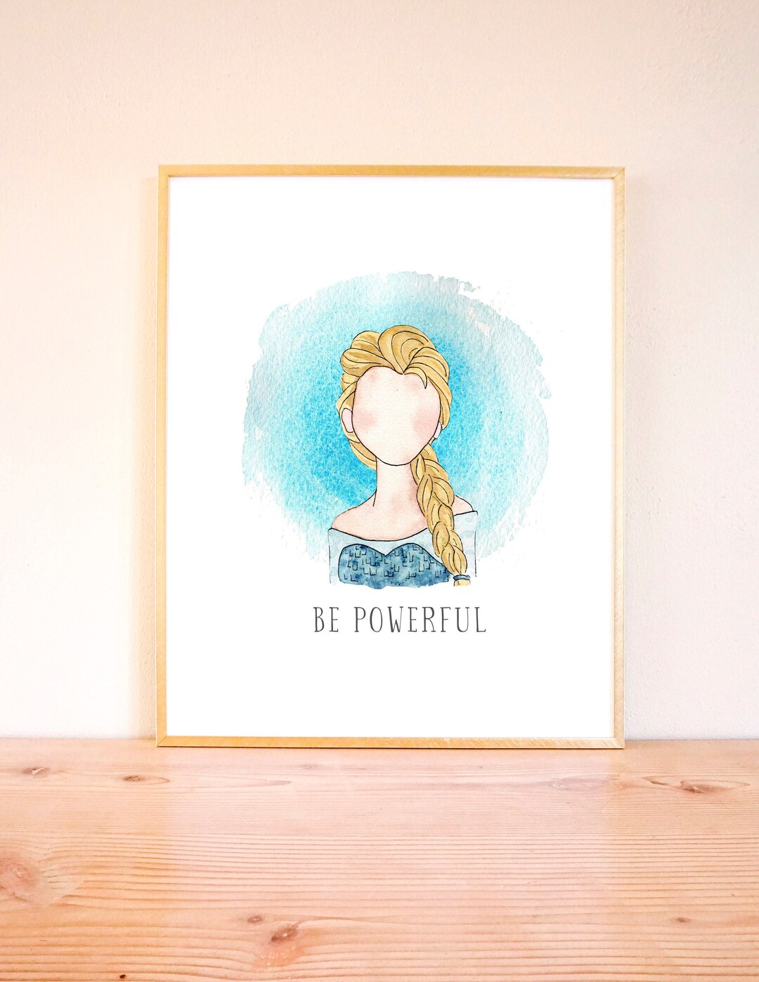 Disney Queen Elsa Watercolor Painting, Disney Frozen Art, Disney ...