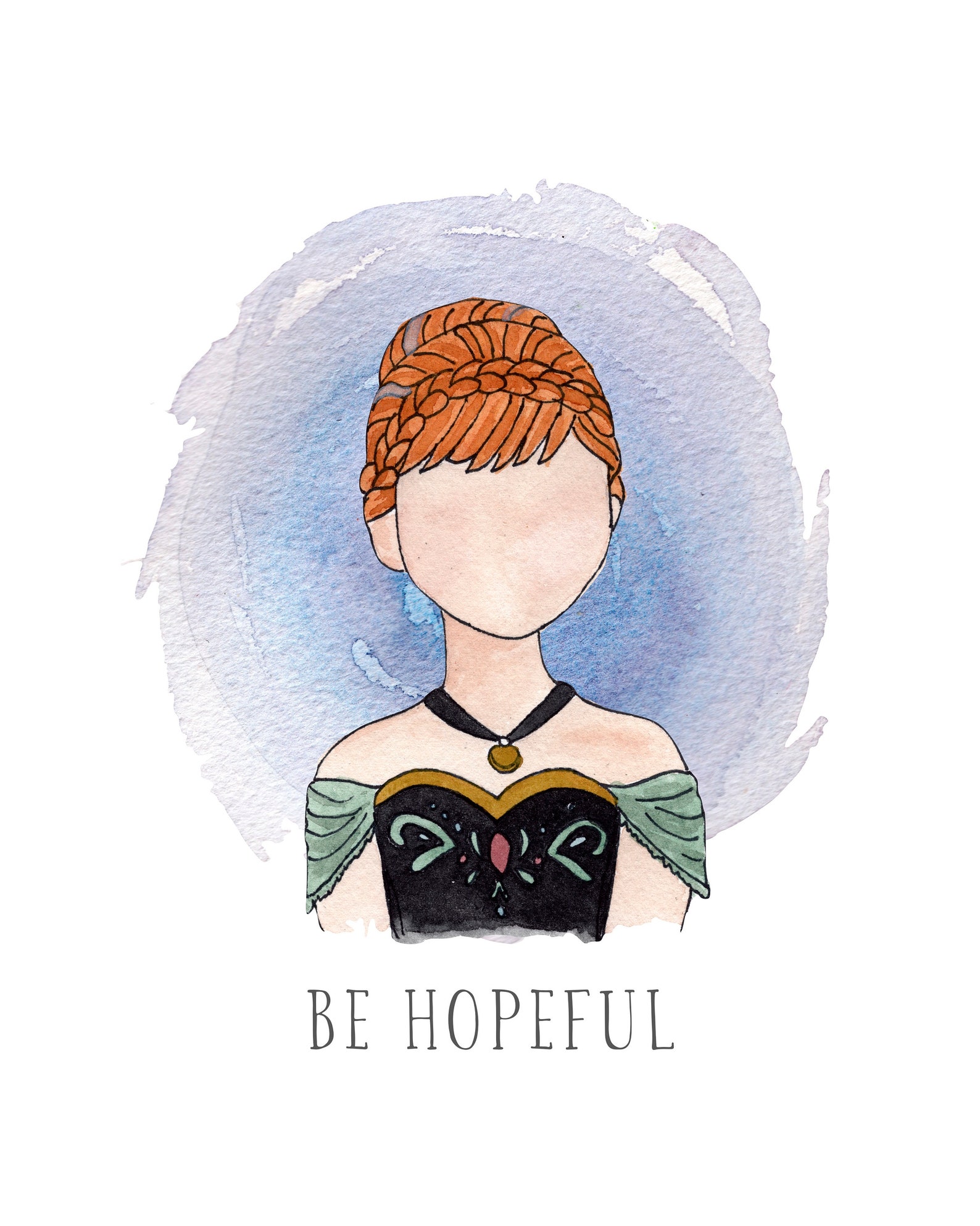 Disney Princess Anna Watercolor Painting, Disney Frozen Art, Disney ...