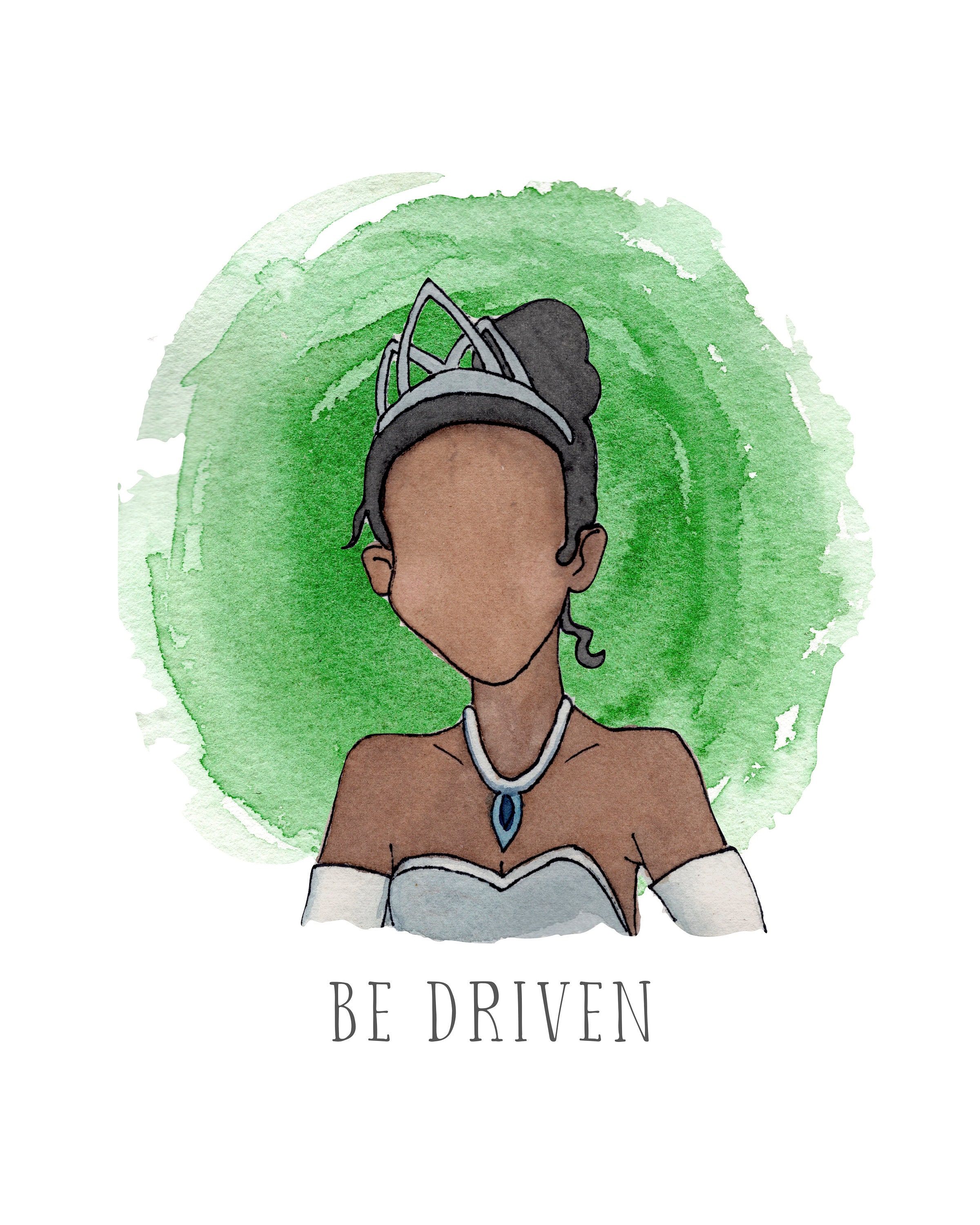 Disney Princess Tiana Watercolor Painting Disney Princess and - Etsy