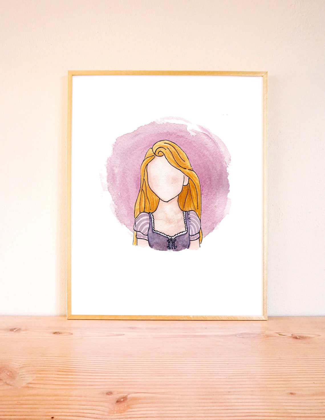 Disney Princess Rapunzel Watercolor Painting, Disney Tangled Art ...