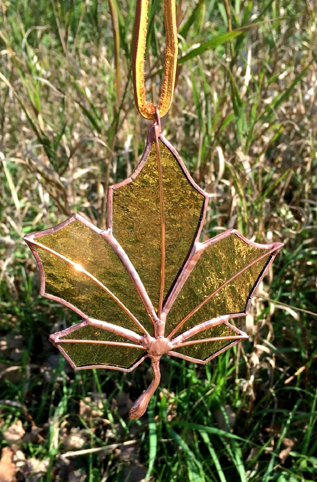 Stained Glass Fall Leaf - Etsy