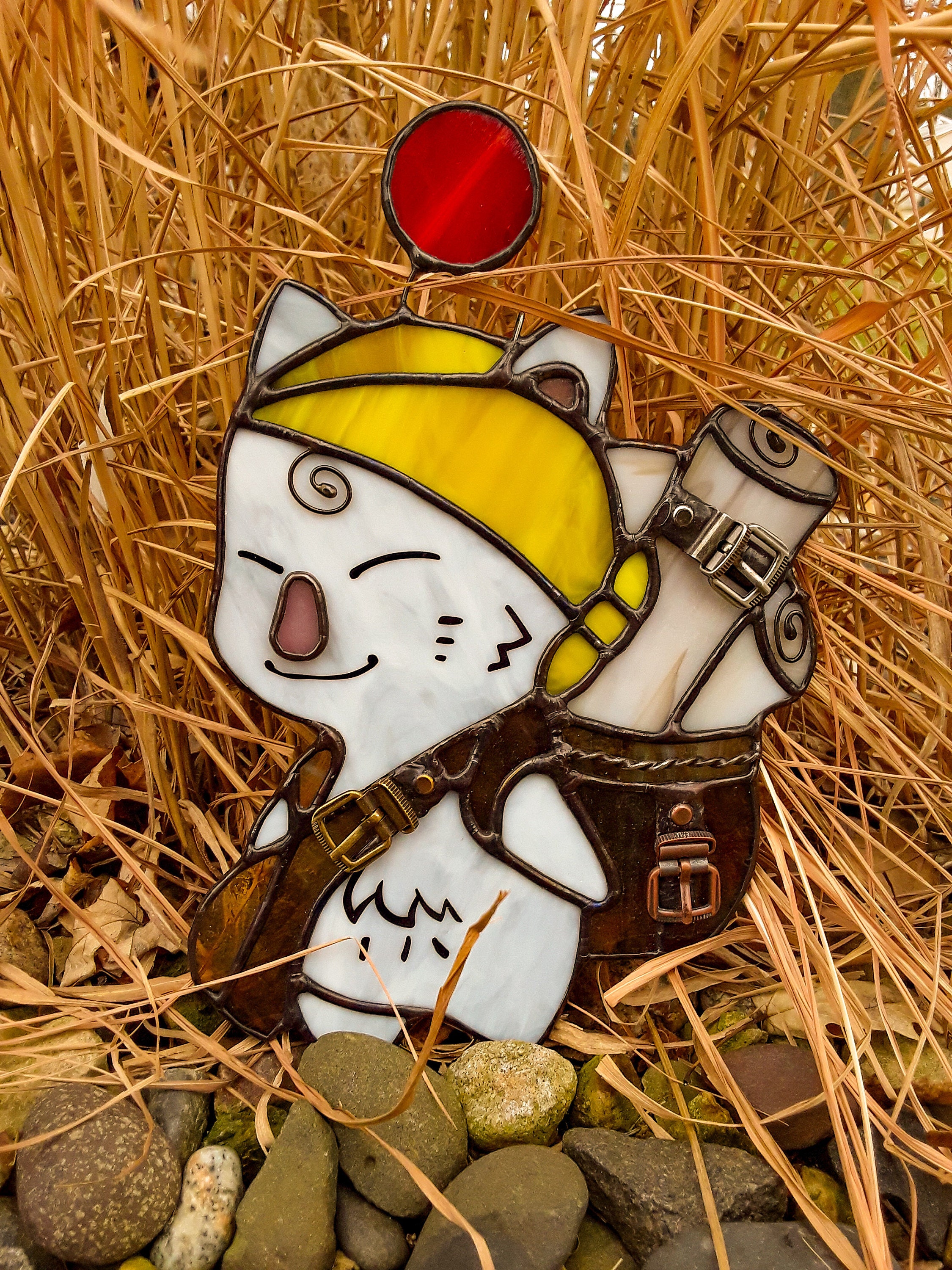 Stained Glass Moogle Final Fantasy | Etsy