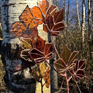 Autumn Leaf Stained Glass Branch - Etsy
