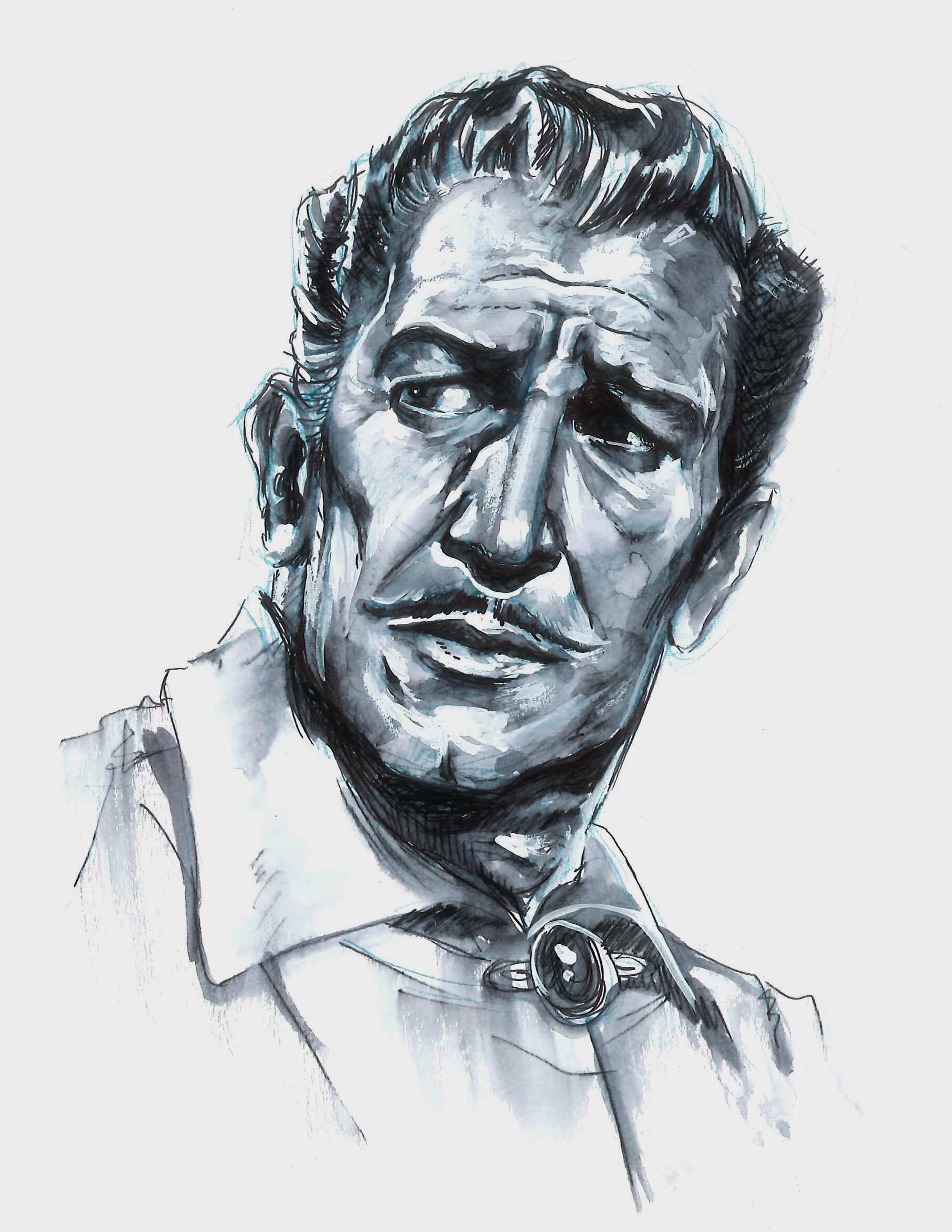 Vincent Price the Raven Portrait // Medium Print - Etsy