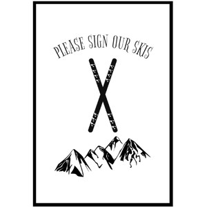 Please Sign Our Skis “wedding” Printable - Etsy